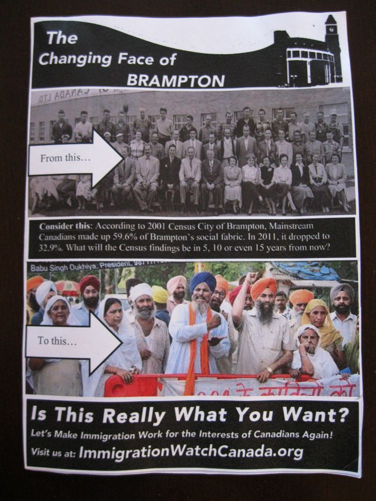 Facing History Students in Brampton Counter Anti-Immigration Flyer with ...